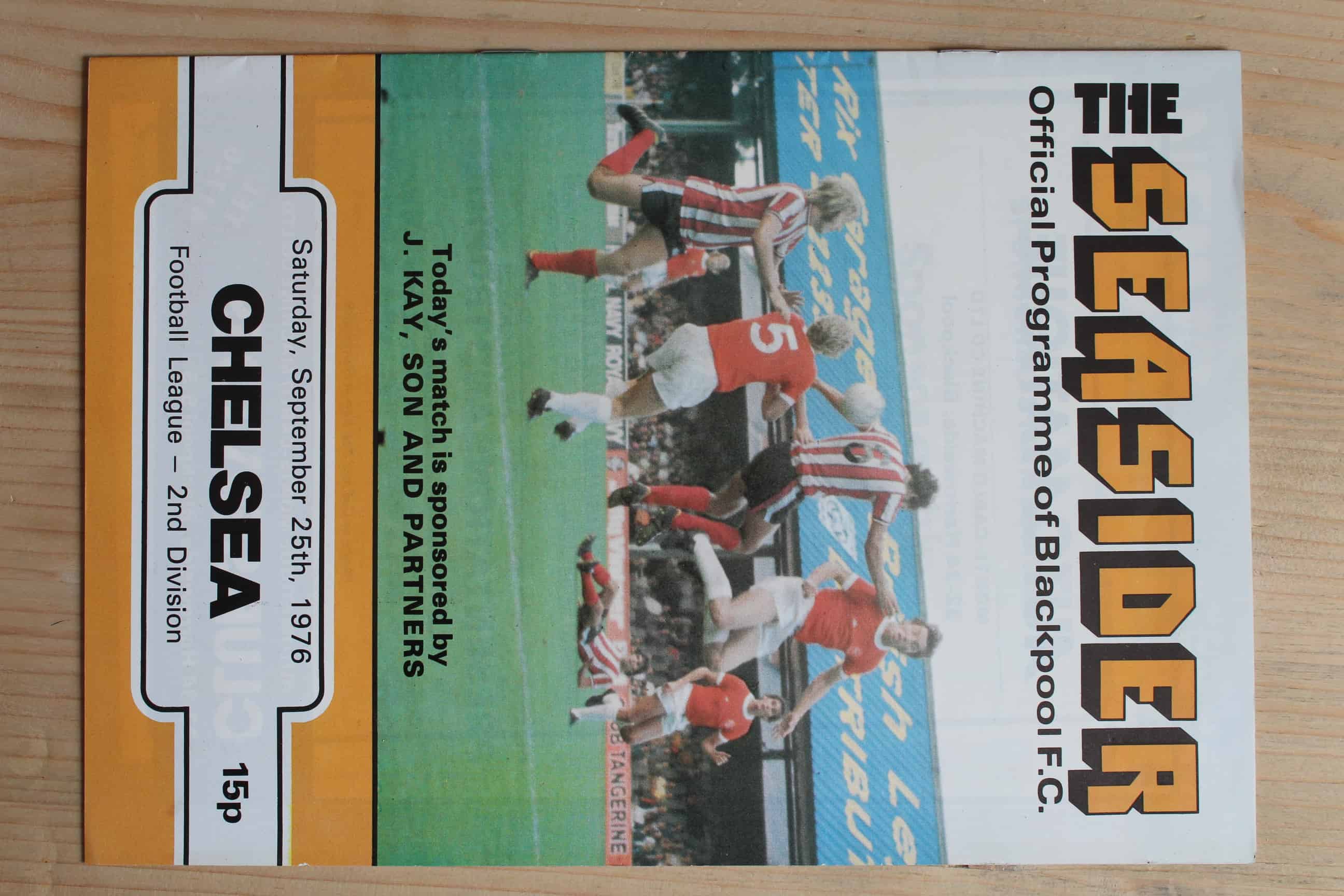 Blackpool FC v Chelsea FC, September 25 1976