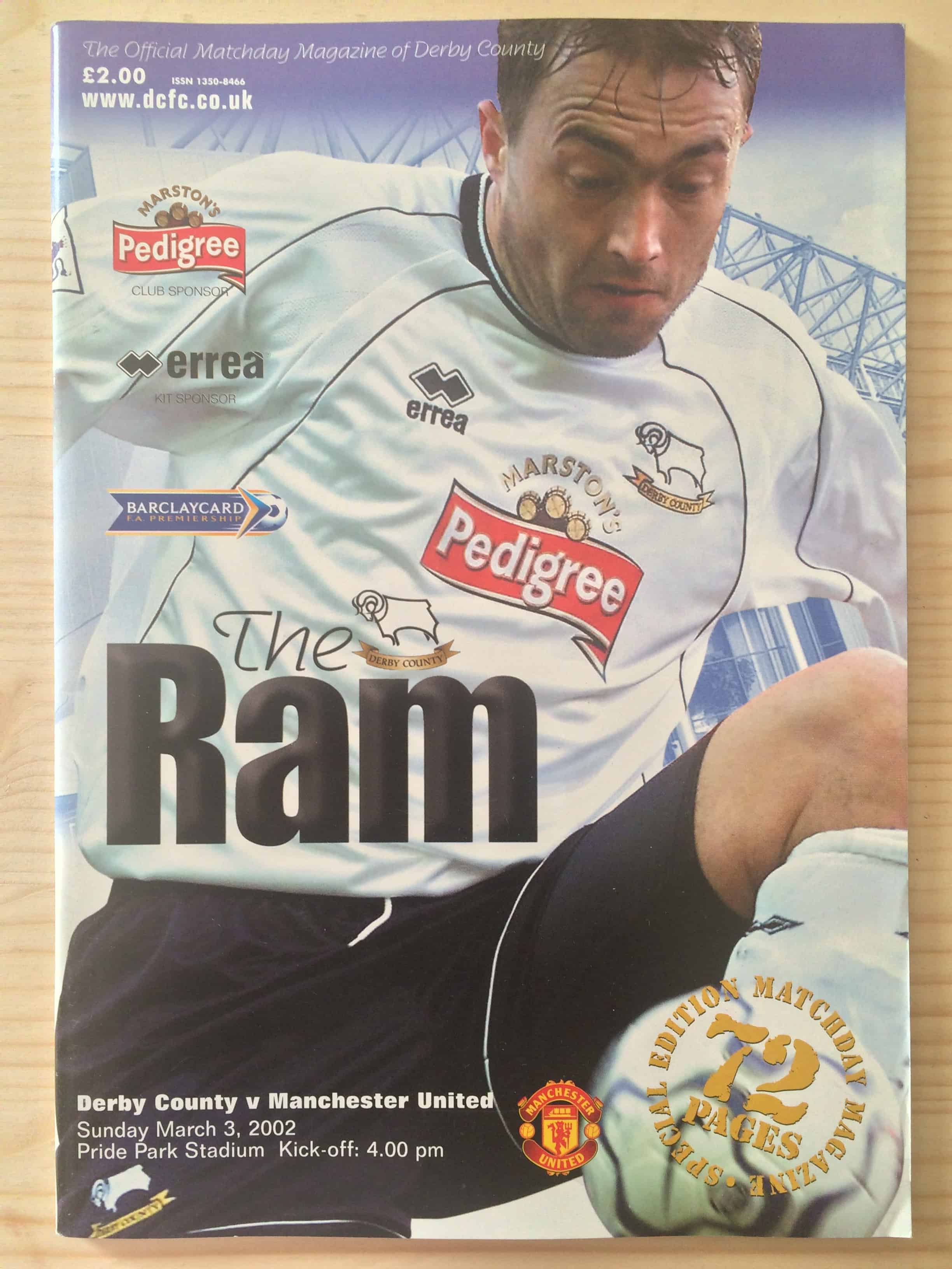 Derby County Football Programmes for Sale | Match Day Programmes