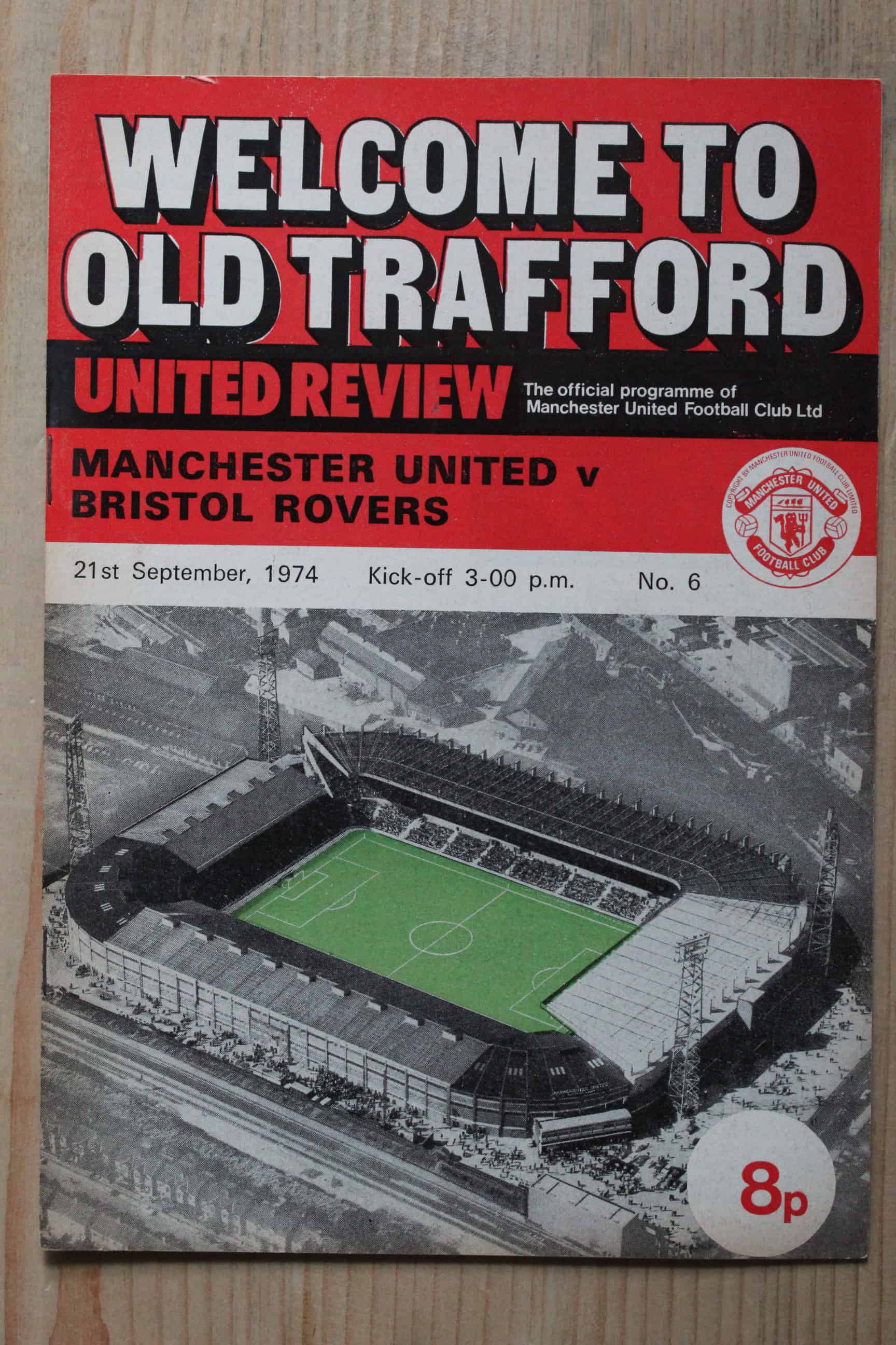 Manchester United FC v Bristol Rovers FC, September 21 1974