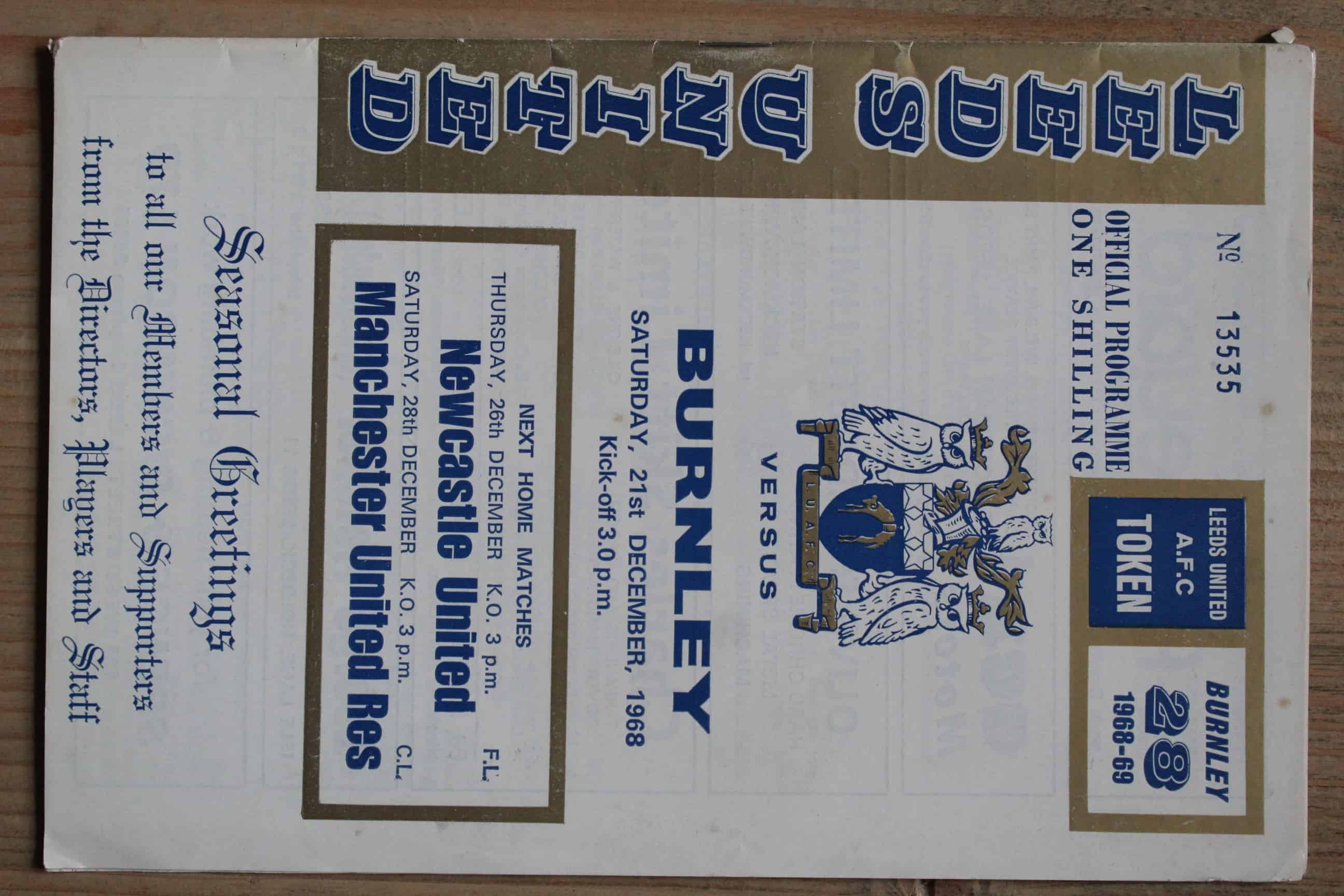 Burnley Football Programmes for Sale | Match Day Programmes