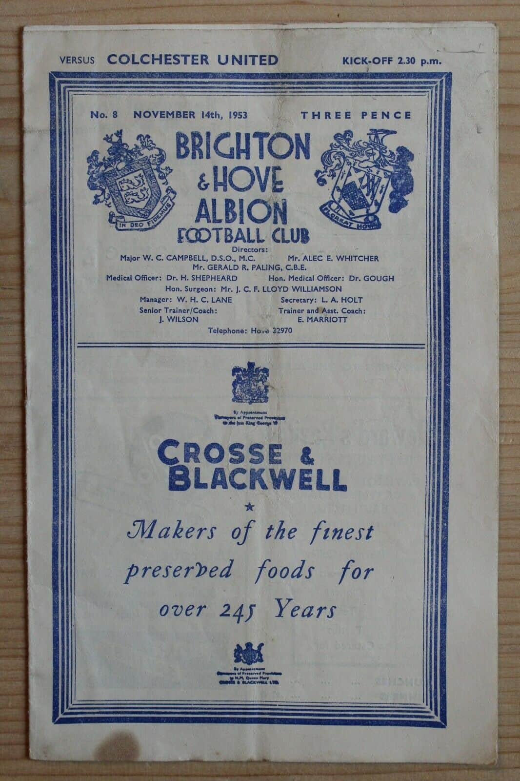 Brighton & Hove Albion Football Programmes for Sale | Match Day Programmes