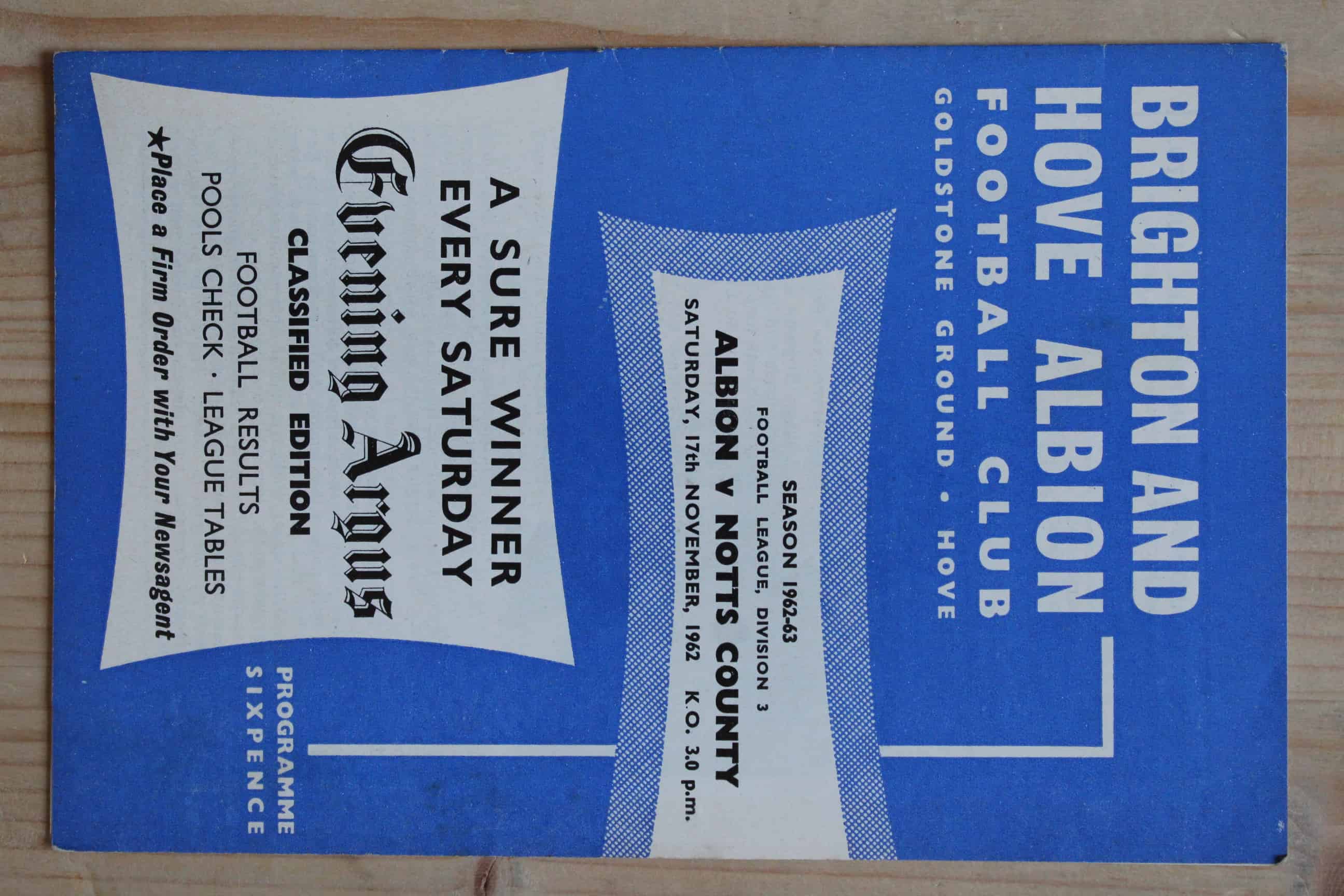 Notts County Football Programmes for Sale | Match Day Programmes